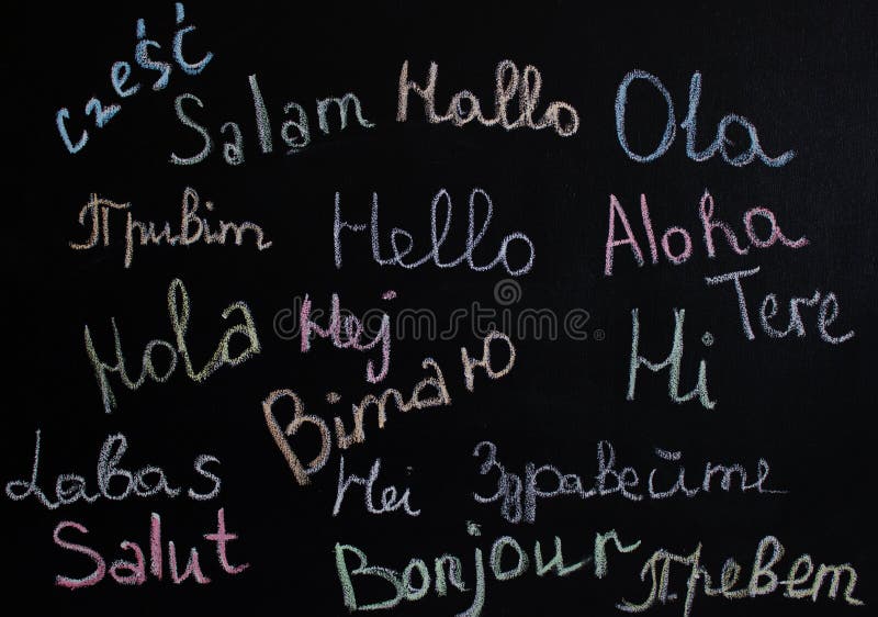 Word Hello Written Languages Stock Illustrations – 136 Word Hello ...