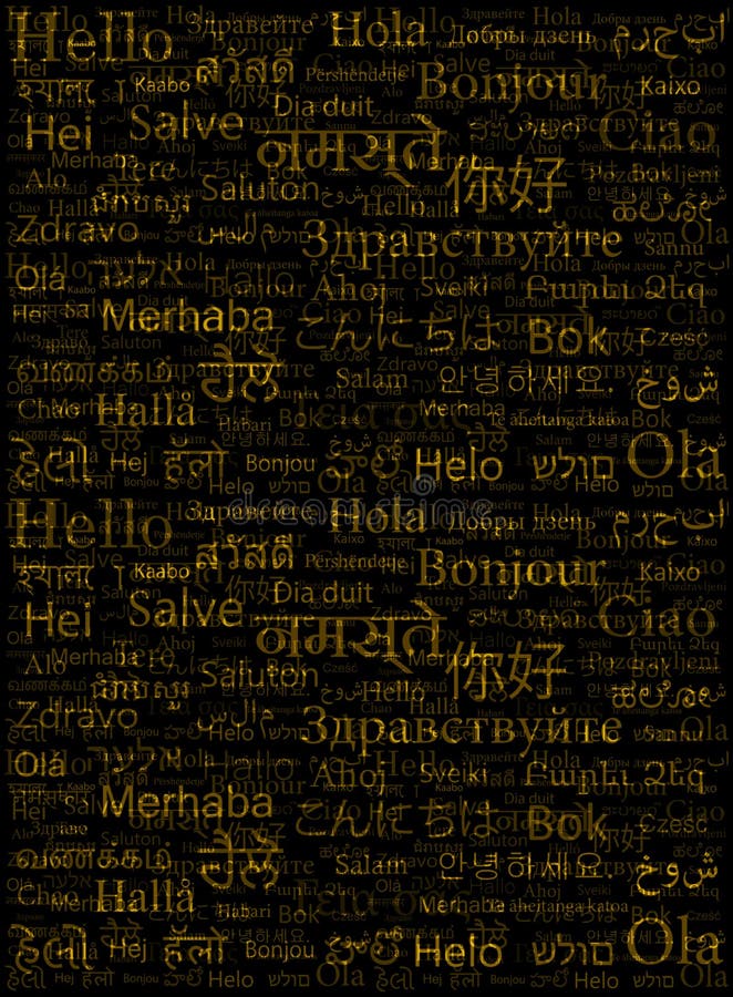 Welcome in Lots of 60 Different Languages Stock Illustration ...