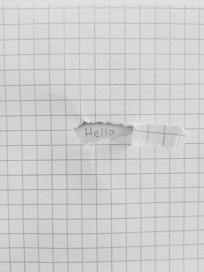 Word Hello Written on Paper Stock Image - Image of concept, paper ...