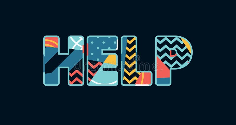 Help Concept Word Art Illustration Stock Vector - Illustration of ...