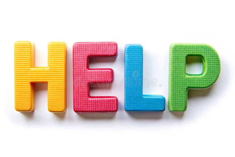 Word HELP Isolated on the White Background Stock Illustration ...