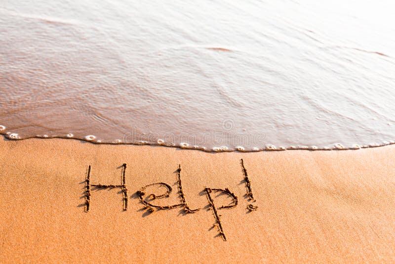 The Word Hope Written in the Sand Stock Photo - Image of ocean, texture ...