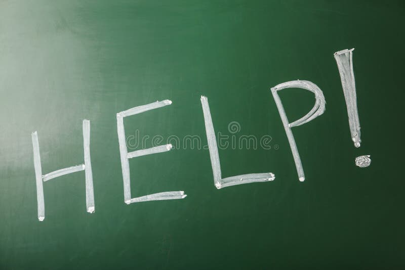 Word `Help` Written with Chalk Stock Image - Image of hardship, charity ...