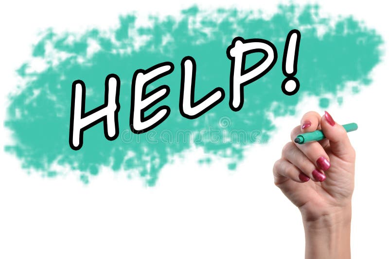 Word Help! Written by a Hand Stock Image - Image of service, assistance ...