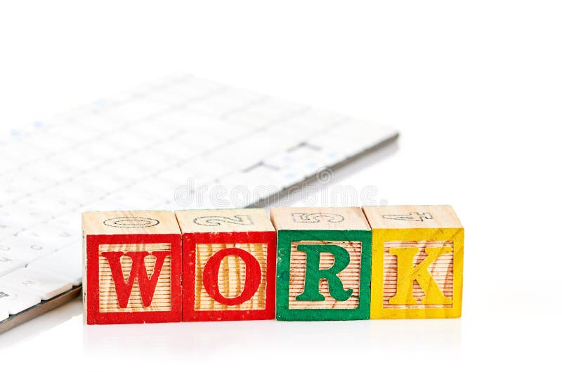 Word Het Werk Aangaande Toetsenbord Stock Afbeelding - Image of ...