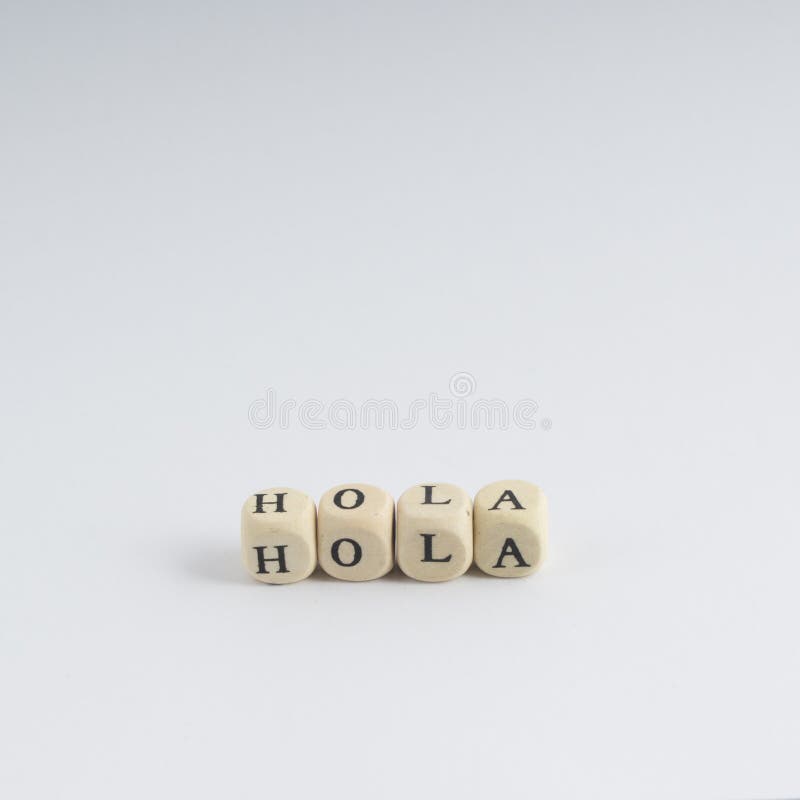 The word Hola stock photo. Image of design, hole, circle - 102132570