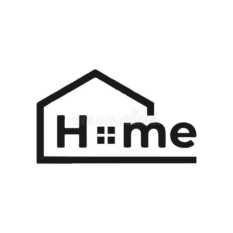 Word Home Real Estate Vector Logo Design Stock Vector - Illustration of ...