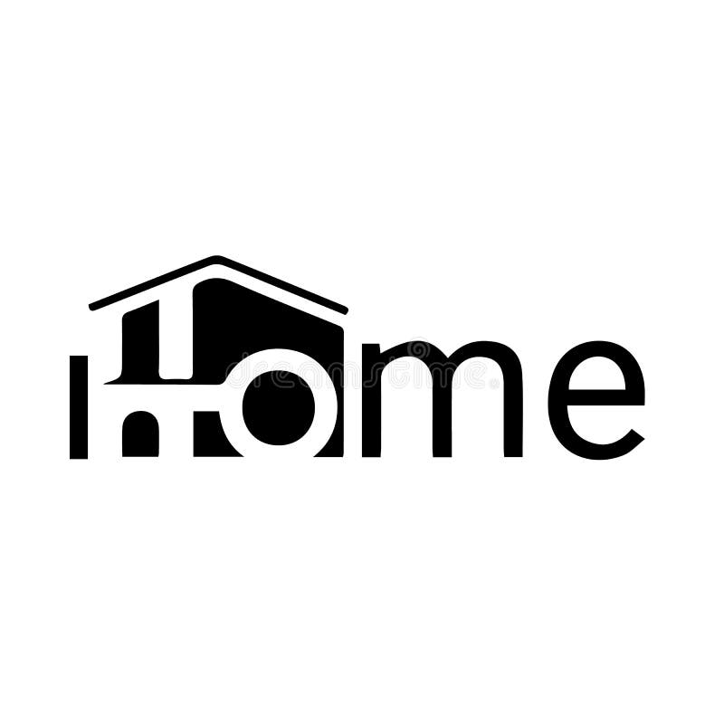 Word Home Real Estate Vector Logo Design Stock Vector - Illustration of ...