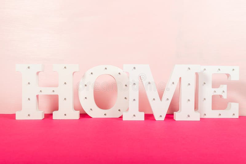 Word HOME from the Wooden Decorative Letters Stock Photo - Image of ...
