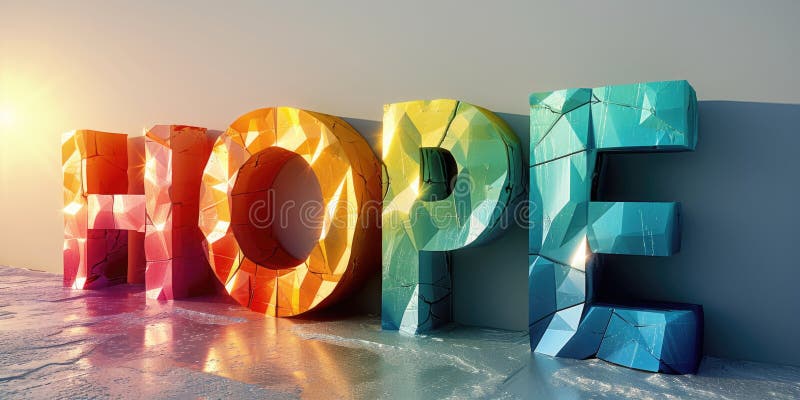 Word Hope Painted Bright Colors Stock Photos - Free & Royalty-Free ...