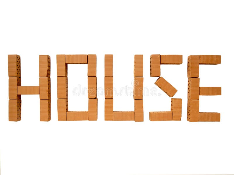 Word House Made with Wooden Block Stock Photo - Image of message, block ...