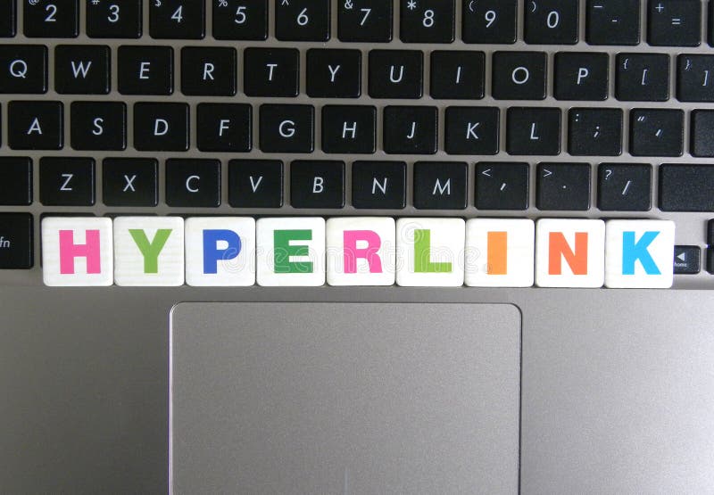 Word Hyperlink on Keyboard Background Stock Image - Image of modern ...