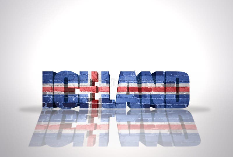 Iceland Word with Flag Texture Stock Illustration - Illustration of ...