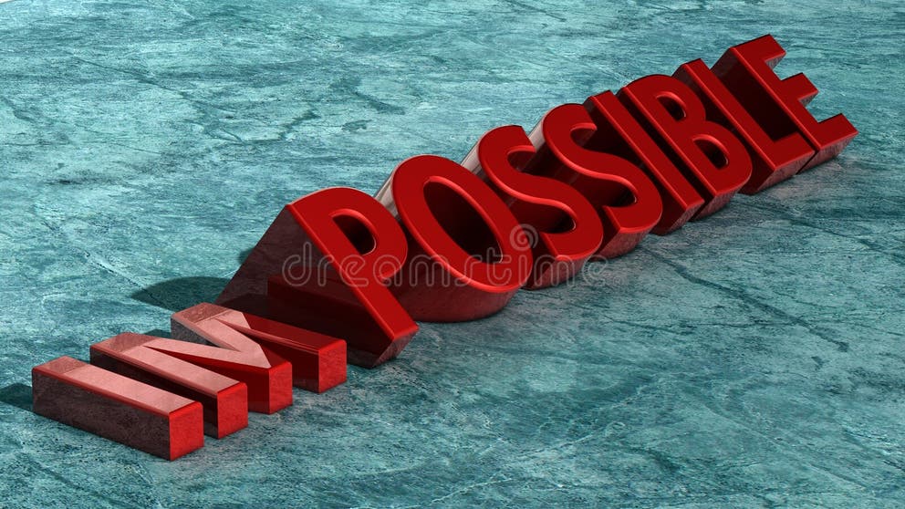 Word Impossible Transformed Possible Stock Illustrations – 6 Word ...