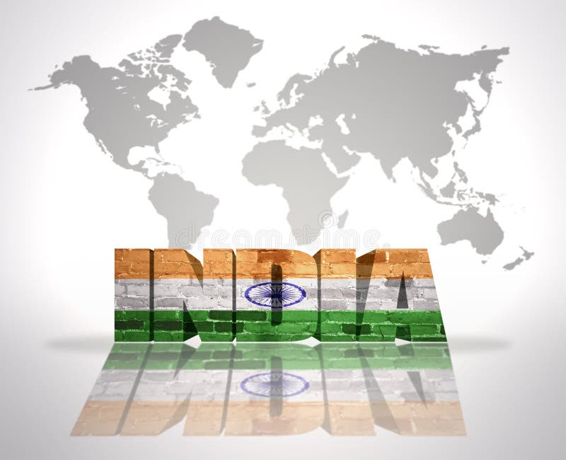 Word India on a Map Background Stock Illustration - Illustration of ...