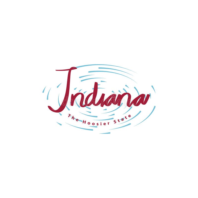 Word Indiana. Vector Illustration Decorative Design Stock Vector ...