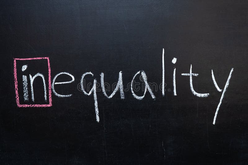 The Word Inequality on the Blackboard Stock Image - Image of chalk ...