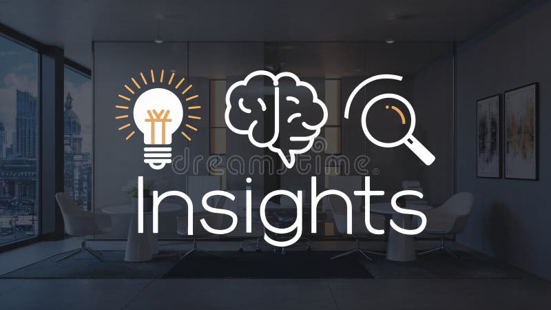 The Word Insights Written Below the Icons of Innovation, Knowledge and ...