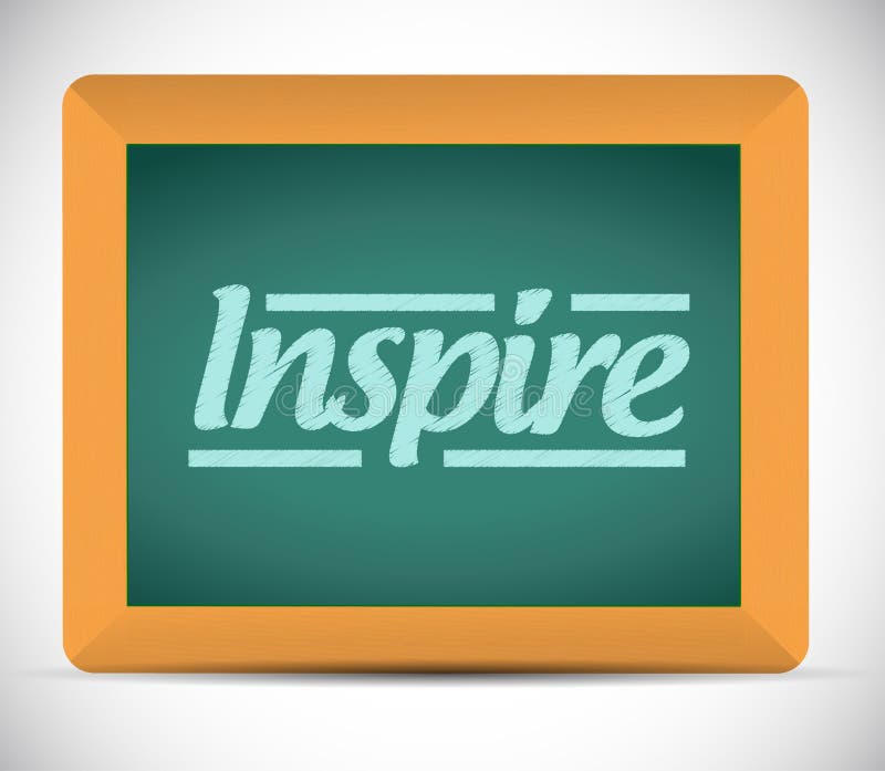 Word Inspire Written Blackboard Stock Illustrations – 37 Word Inspire ...