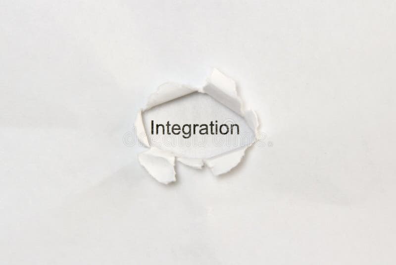 Word Integration on White Isolated Background through the Wound Hole in ...