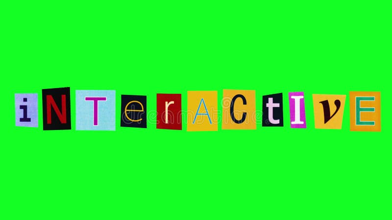 The Word Interactive Compiled from Cut Pieces of Colored Paper ...