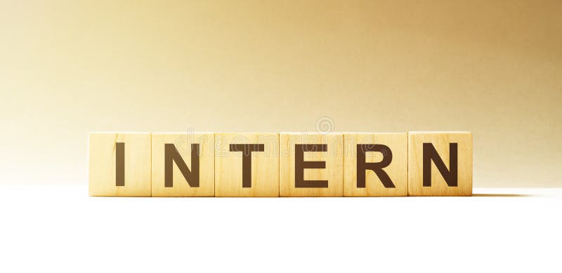 INTERN Word on Wood Blocks Concept Stock Image - Image of conceptual ...