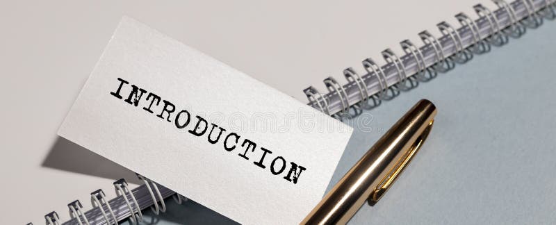 Introduction. Word Text on a Sheet of Paper Stock Photo - Image of ...