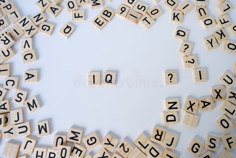Word IQ, Wooden Letters on Wooden Table, Intelligence Quotient on ...