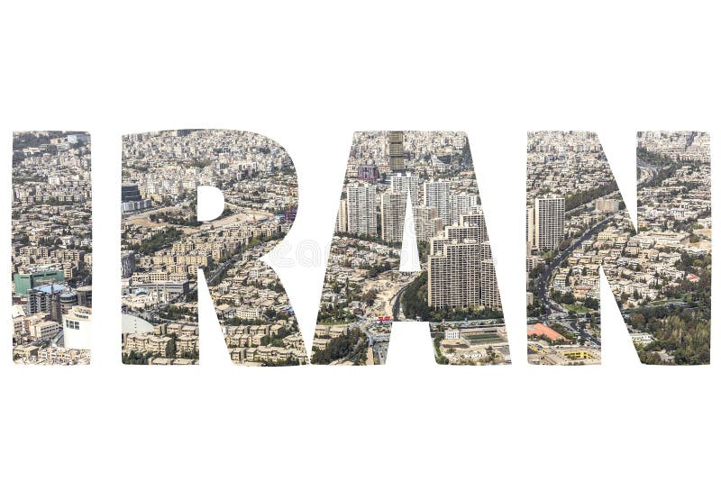 Word Iran Country is Written with Leaves on a White Insulated ...