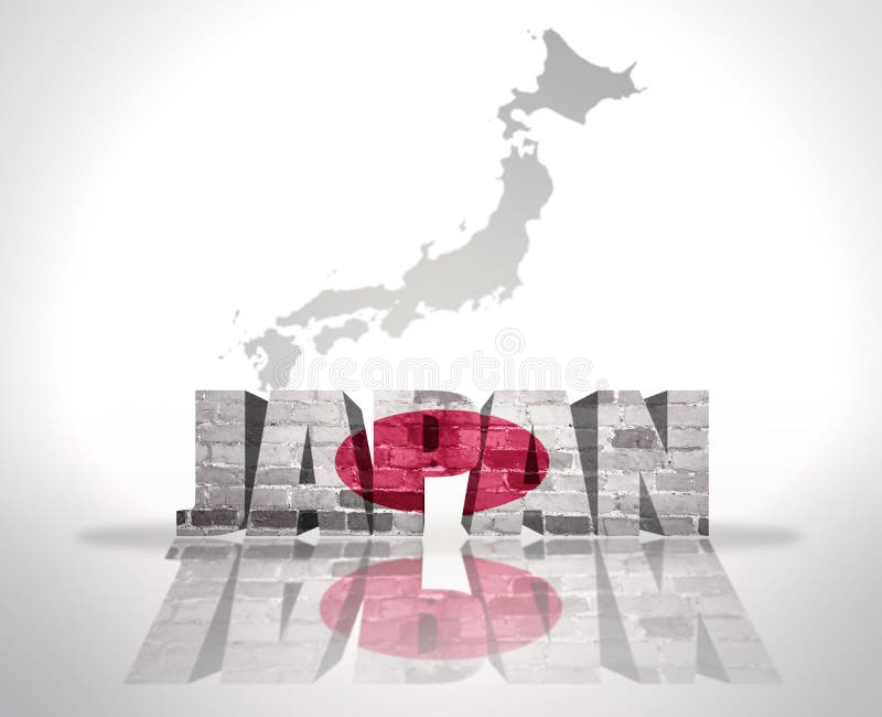 Word Japan on a Map Background Stock Illustration - Illustration of ...