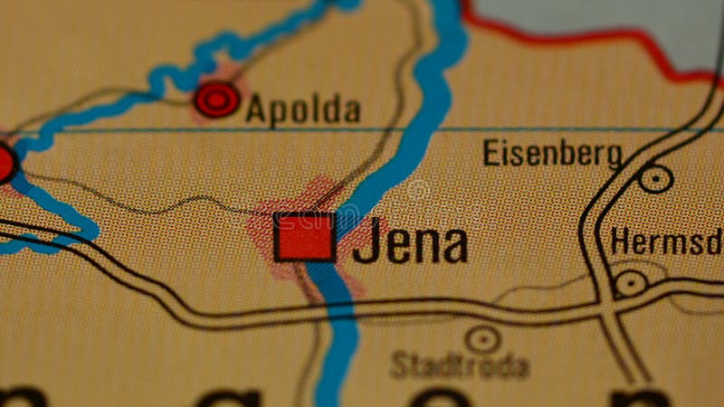 The word JENA on the map stock photo. Image of royalty - 106348672