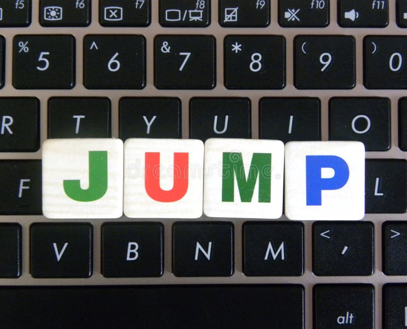 The Word Jump As a Call To Action and Motivation Stock Photo - Image of ...