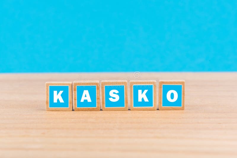 Word Kasko on Blue Wooden Blocks Stock Image - Image of word, health ...