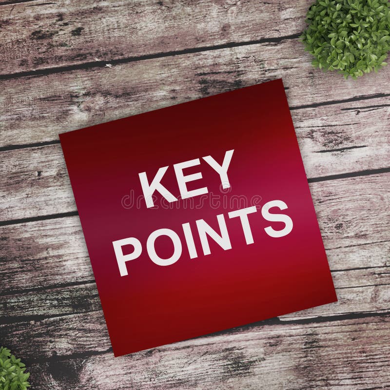 The Word Key Points on Yellow Sticky Note Paper. the Key Points of an ...