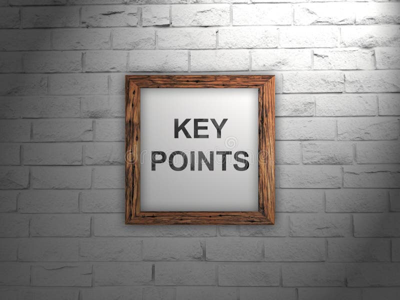 The Word Key Points on Yellow Sticky Note Paper. the Key Points of an ...
