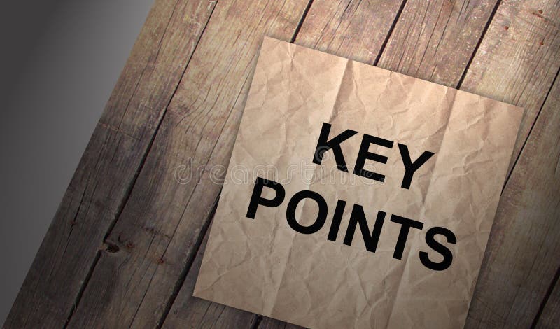 The Word Key Points on Yellow Sticky Note Paper. the Key Points of an ...