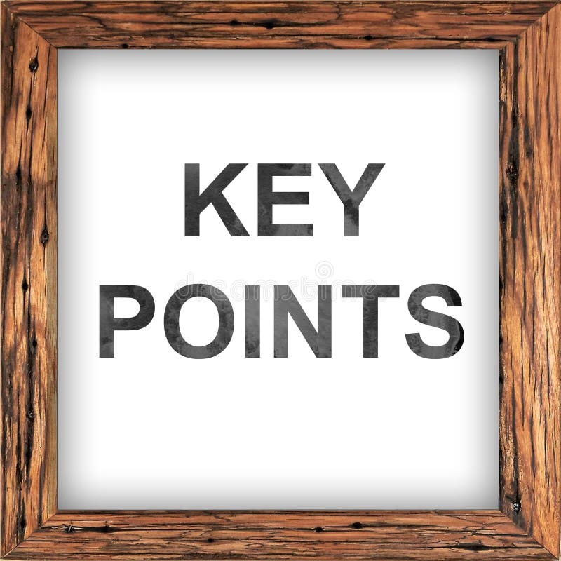 The Word Key Points on Yellow Sticky Note Paper. the Key Points of an ...