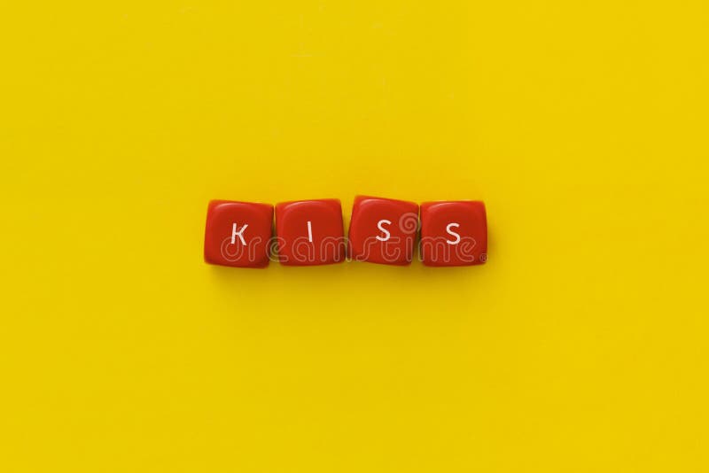 The Word `Kiss` on a Red Cubes Stock Image - Image of appointment, rose ...