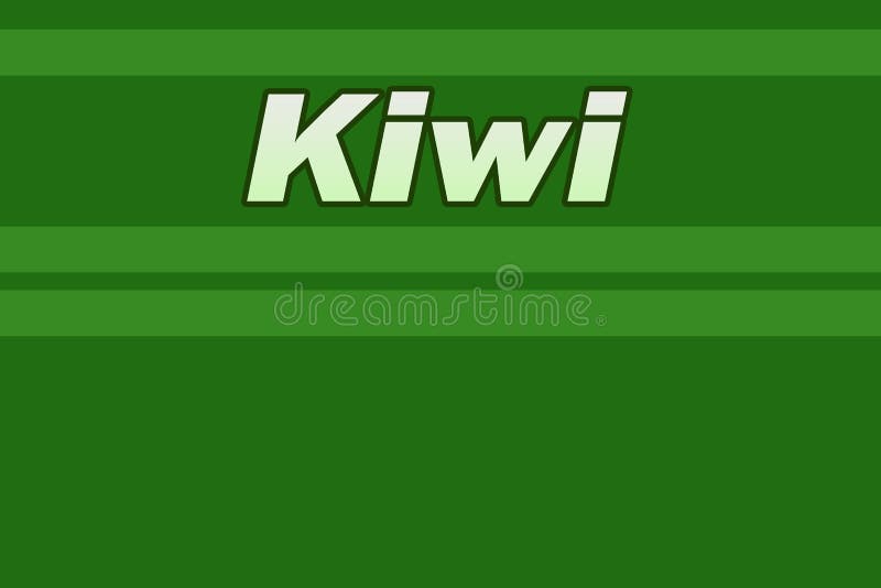 Word Kiwi Design Decorated with Kiwi Fruits and Leaves in Paper Art ...