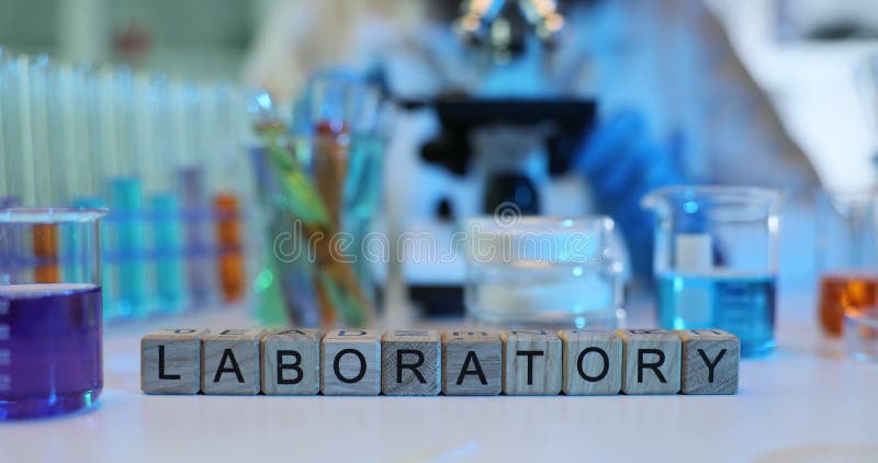 Word Laboratory from Blocks Against Chemist Using Modern Microscope ...