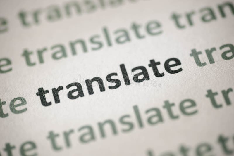 Word Language Printed on Paper Macro Stock Photo - Image of learn ...