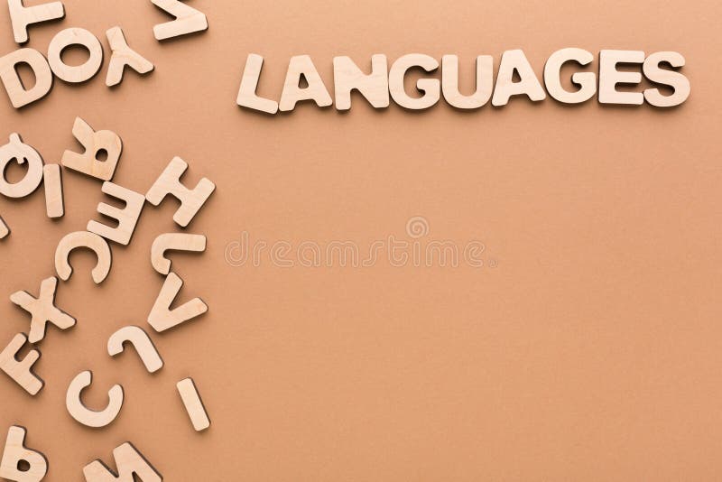 Word Languages with Pile of English Letters Stock Image - Image of ...