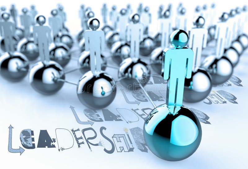 Word LEADERSHIP and 3d Human Link Sign Stock Illustration ...