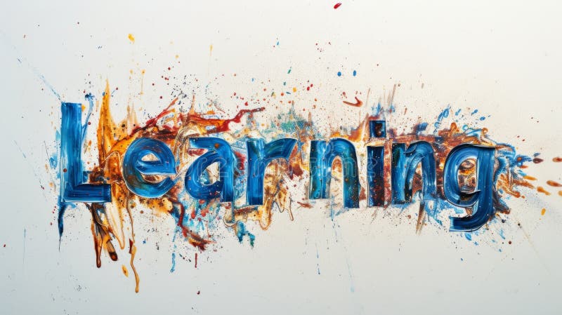 The Word Learning Isolated on White Background Made in Altered Art ...
