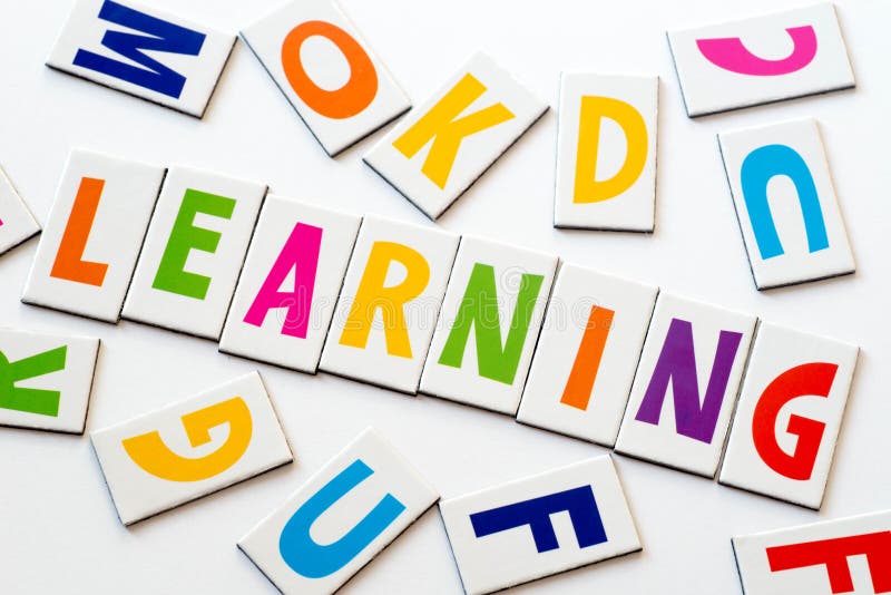Word Learning Made of Colorful Letters Stock Image - Image of ...