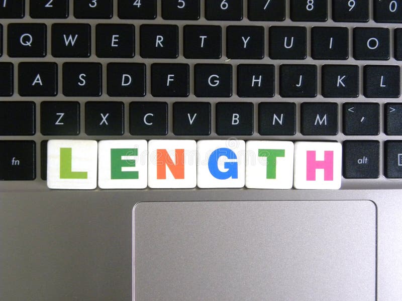Word Length on Keyboard Background Stock Photo - Image of modern ...