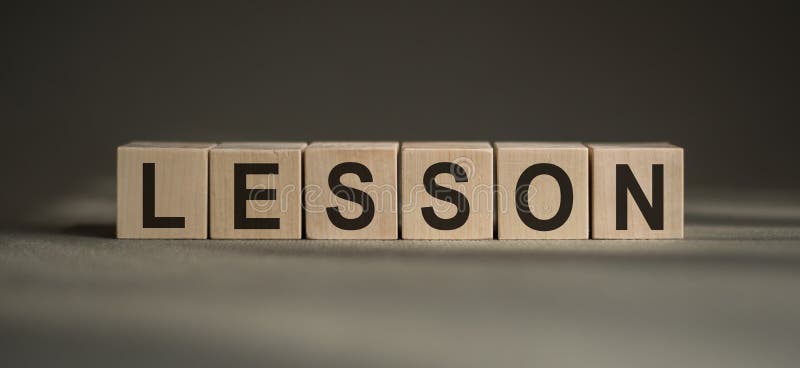 Word Lesson 2 Written on Miniature Chalkboard Stock Image - Image of ...