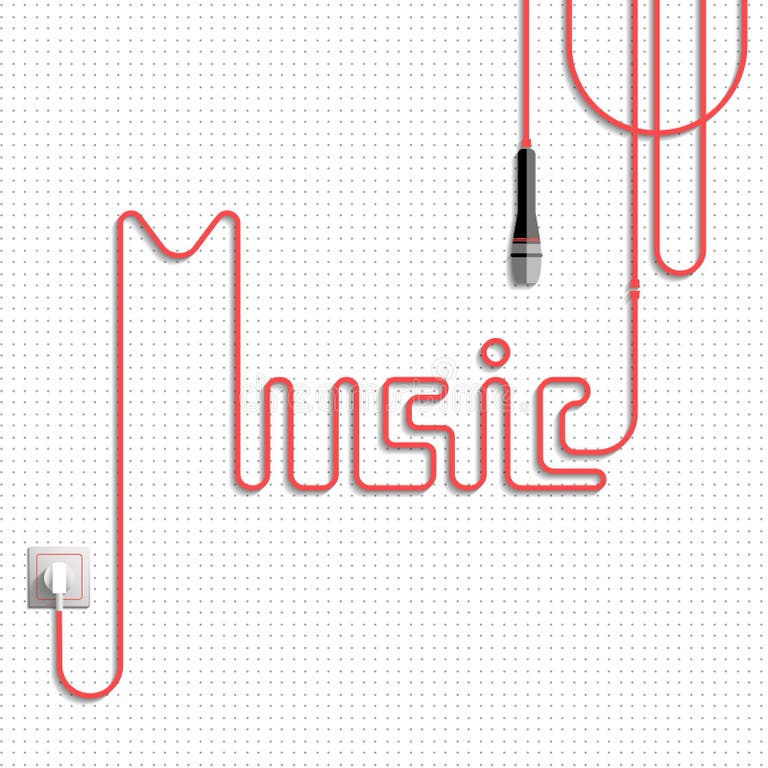 Music Word Lettering Stock Illustrations – 3,380 Music Word Lettering ...