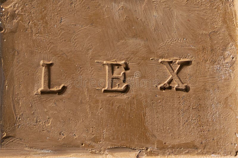 The word Lex stock image. Image of carve, text, historic - 155889781