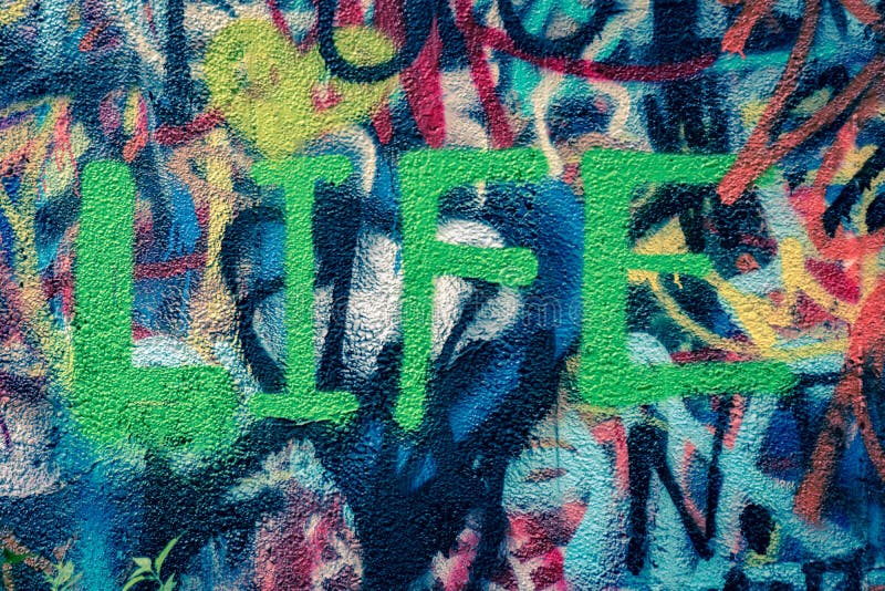 Graffiti life stock photo. Image of graffiti, wall, grunge - 169444252